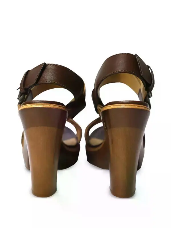 LANVIN Wooden Accent Platform Heels