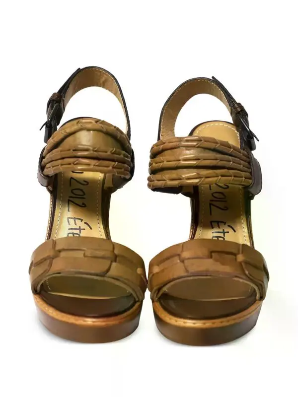 LANVIN Wooden Accent Platform Heels