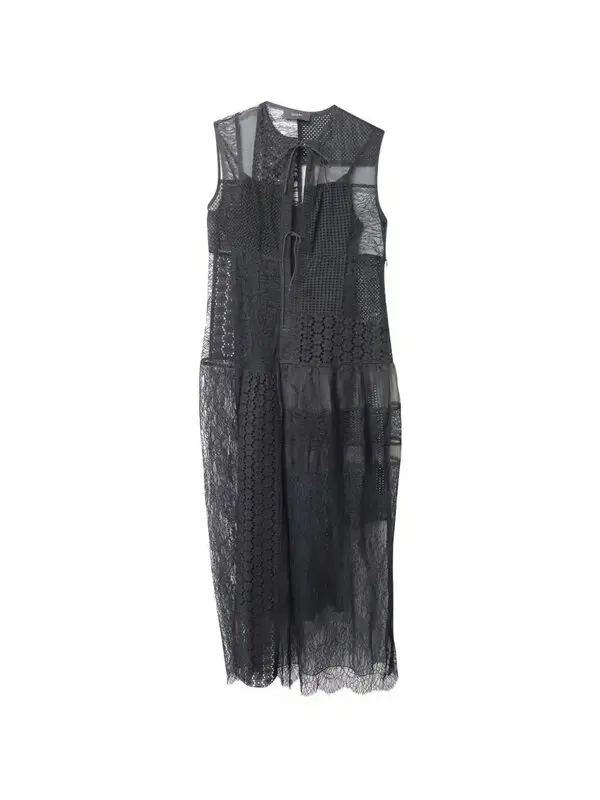 JOSEPH Lace Patchwork Midi Dress