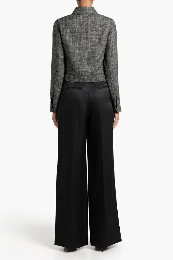 Gabriela Hearst Thereza Wool And Silk-blend Tweed Jacket - Black
