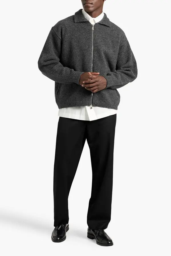 LE17SEPTEMBRE Tapered Wool-blend Twill Pants - Black