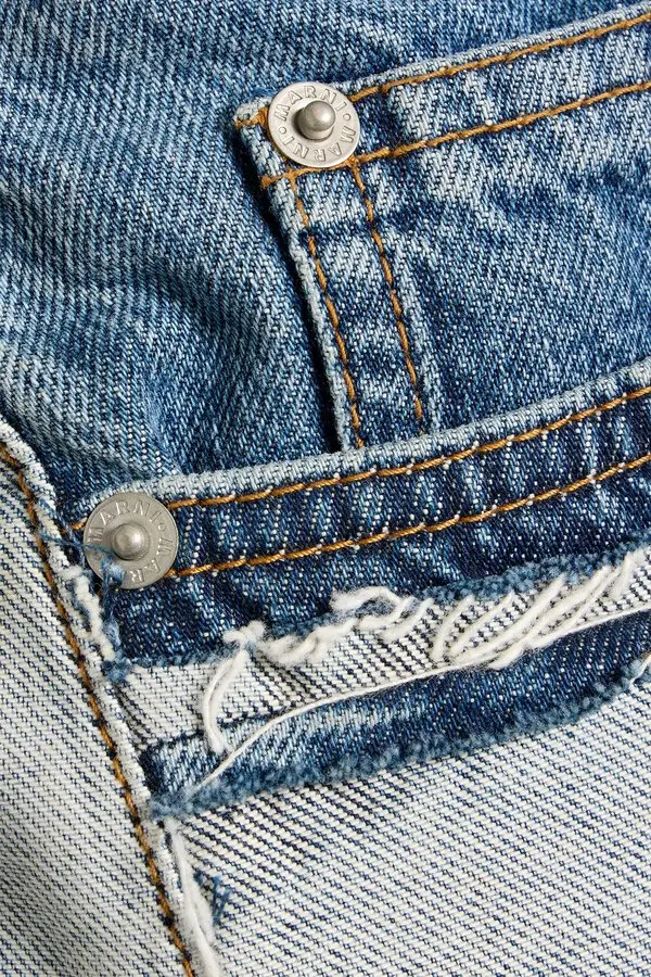 Marni Frayed Denim Skirt
