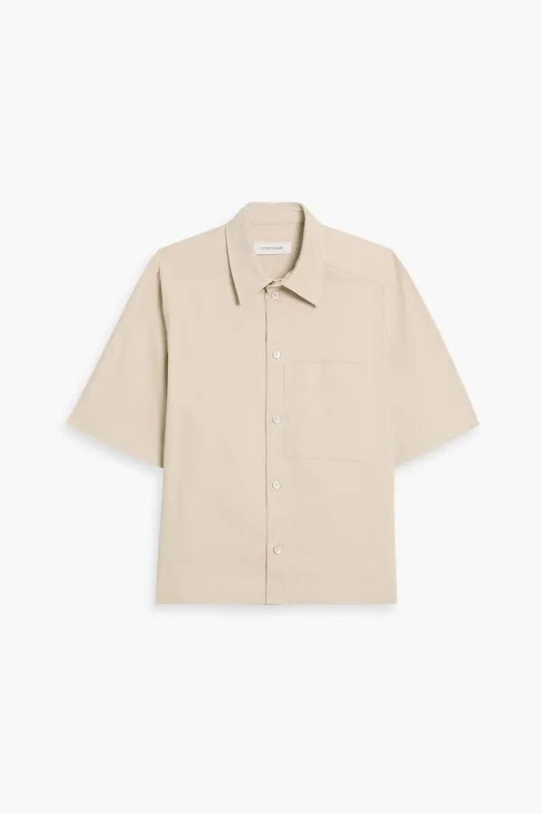 LE17SEPTEMBRE Cottonblend Canvas Shirt - Beige