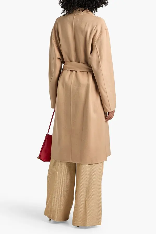 Marni Belted Embroidered Wool And Cashmere-blend Felt Coat