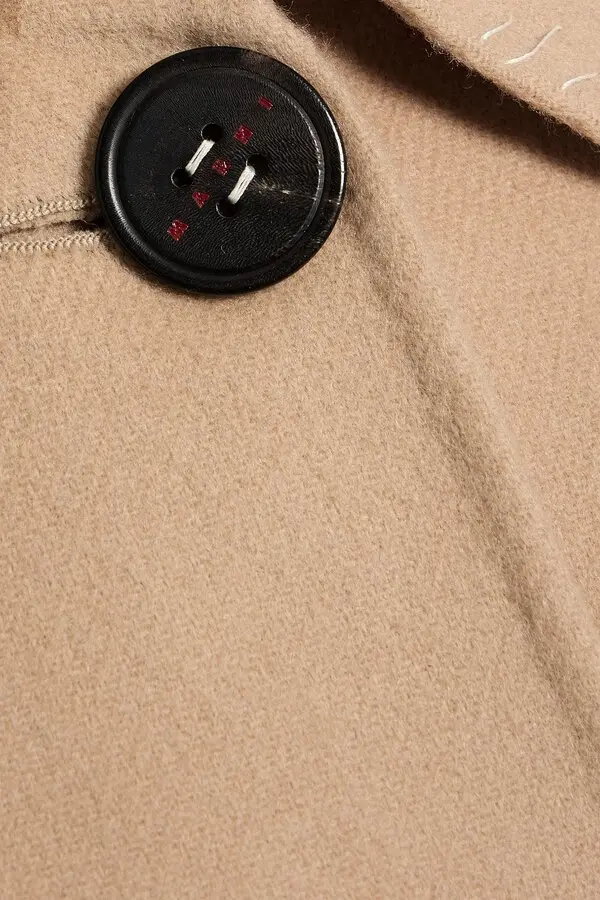 Marni Belted Embroidered Wool And Cashmere-blend Felt Coat