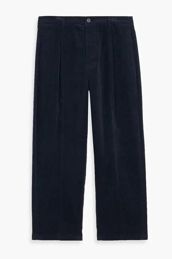 LE17SEPTEMBRE Tapered Cotton-corduroy Pants - Navy