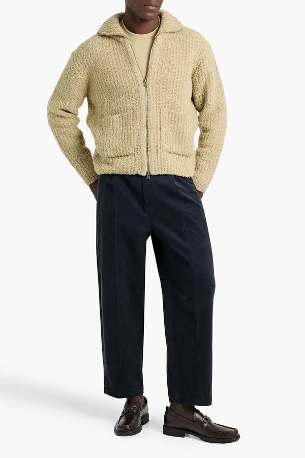 LE17SEPTEMBRE Tapered Cotton-corduroy Pants - Navy