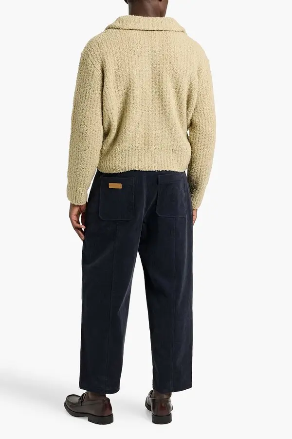 LE17SEPTEMBRE Tapered Cotton-corduroy Pants - Navy