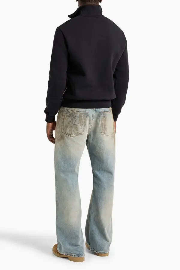 Acne Studios Cotton-blend Fleece Half-zip Hoodie