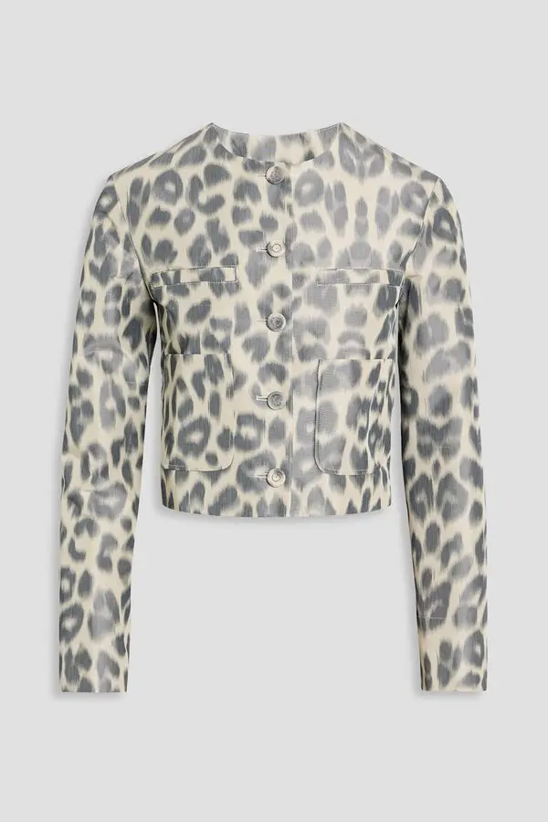 Altuzarra Bernadette Leopard-print Taffeta Jacket