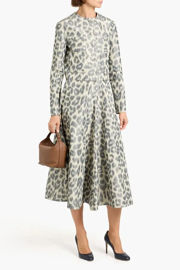 Altuzarra Bernadette Leopard-print Taffeta Jacket