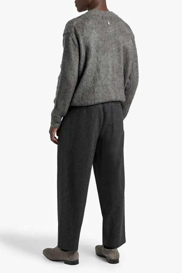 LE17SEPTEMBRE Belted Tapered Wool-blend Pants
