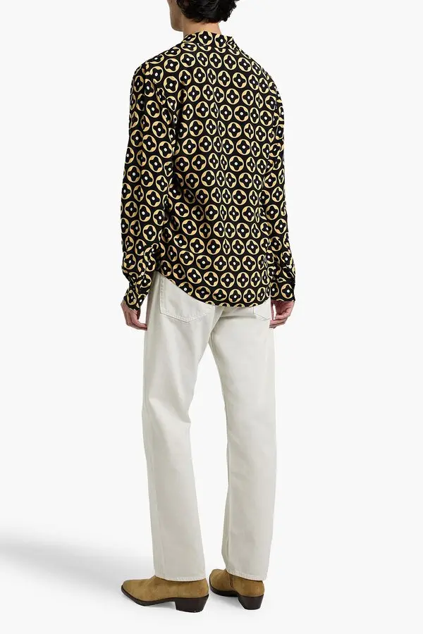 Sandro Printed Crepe Shirt