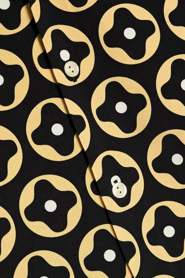 Sandro Printed Crepe Shirt