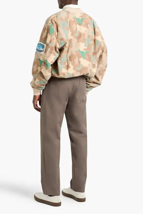 Acne Studios Camouflage Print Slub Cotton-blend Bomber Jacket