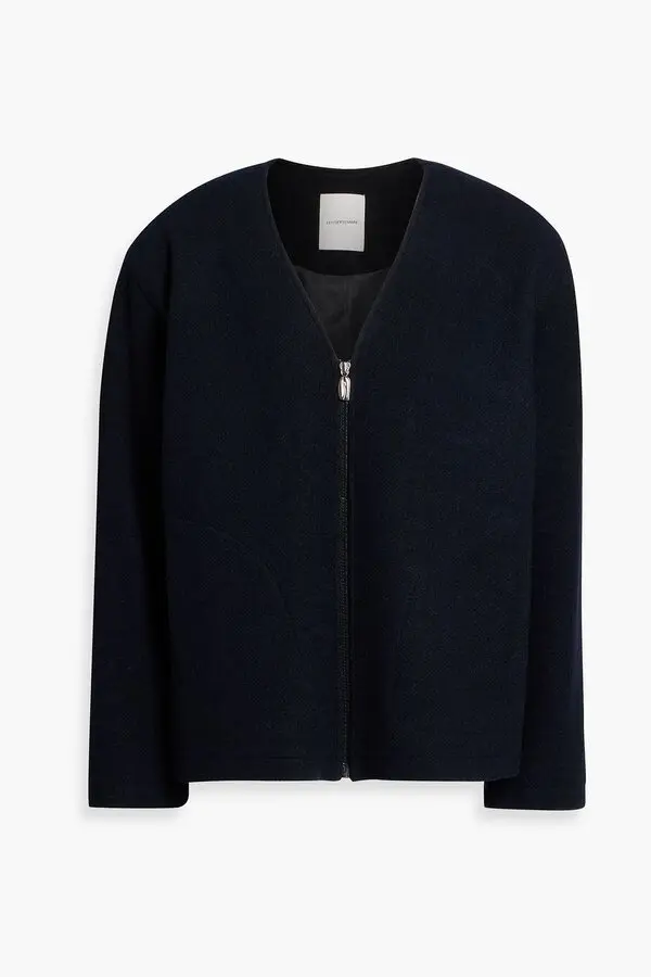 LE17SEPTEMBRE Wool-blend Bouclé Jacket - Navy