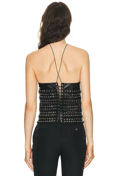 LUDOVIC DE SAINT SERNIN Lee Leather Top