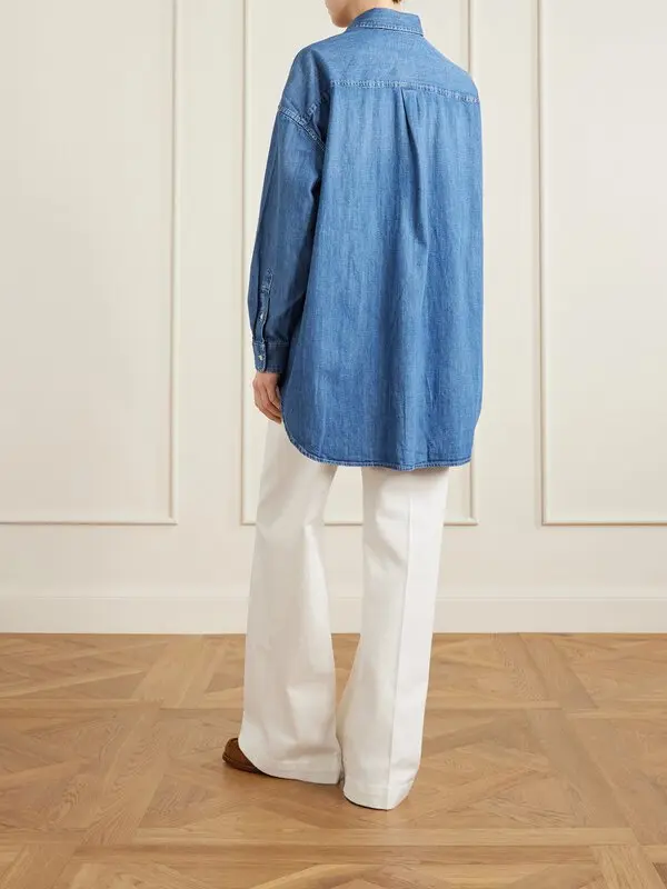 Polo Ralph Lauren Embroidered Denim Longline Shirt