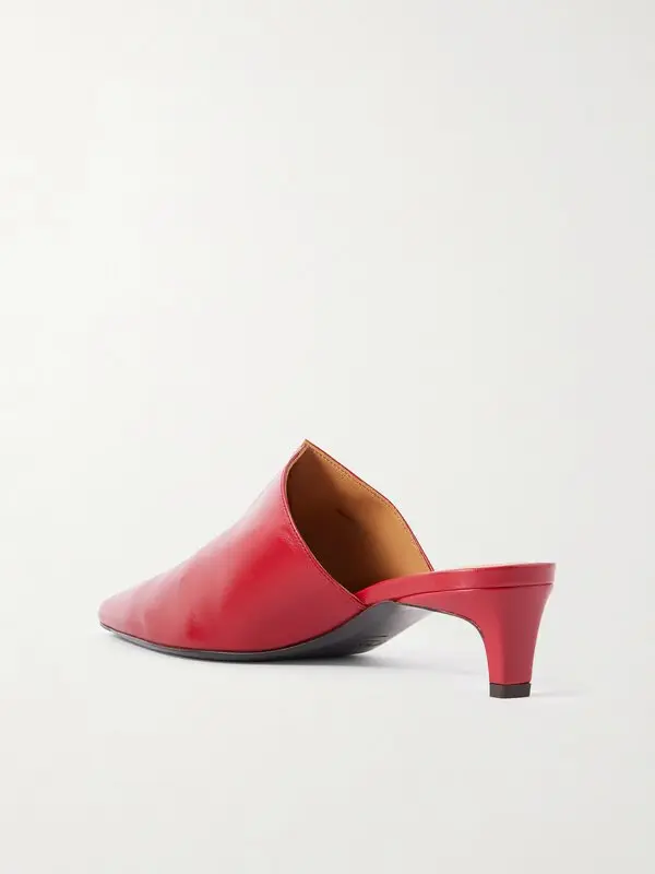 TOD'S Glossed-leather Mules - Red
