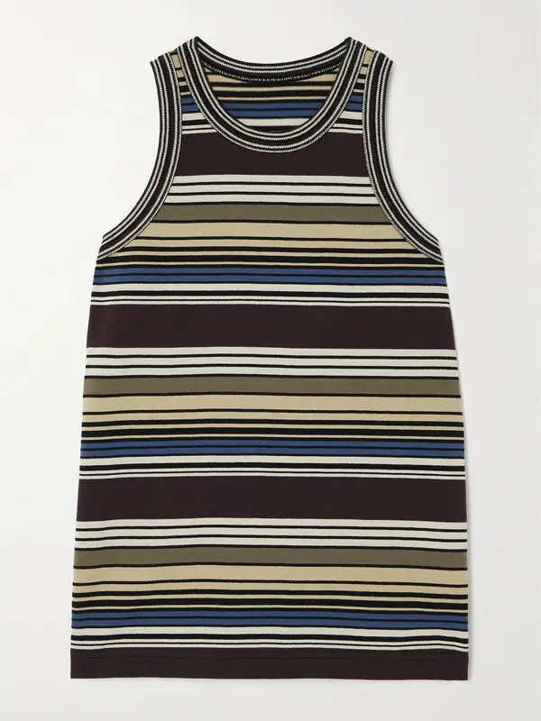 Sacai Striped Cotton Tank