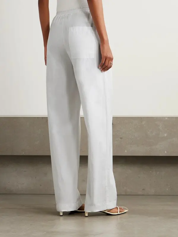 Loulou De Saison Sero Cotton-poplin Pants - White