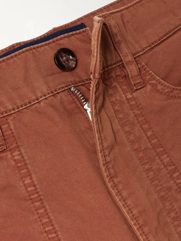 Veronica Beard Cotton-twill Barrel-leg Cargo Pants - Red