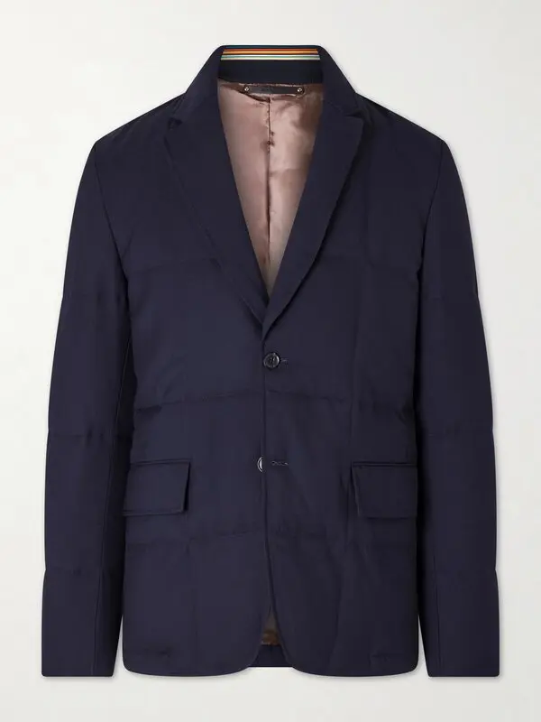Paul Smith Quilted Wool-twill Down Blazer