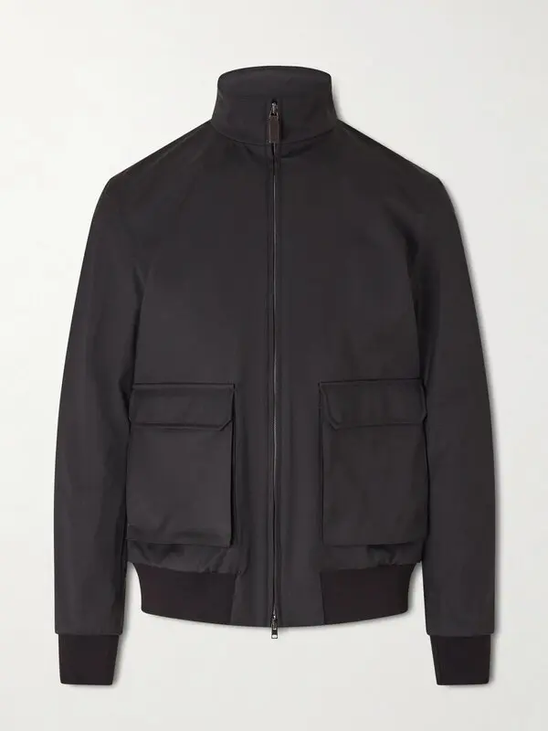 Herno Storm System® Wool Bomber Jacket - Brown