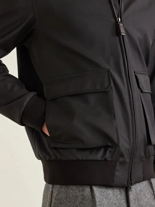 Herno Storm System® Wool Bomber Jacket - Brown
