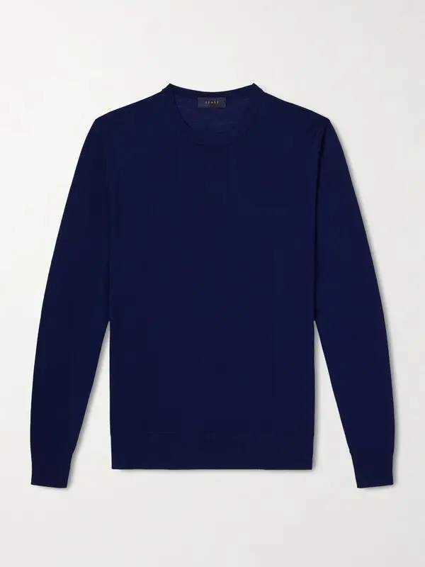 Sease Lasca Wish® Virgin Wool T-shirt - Blue