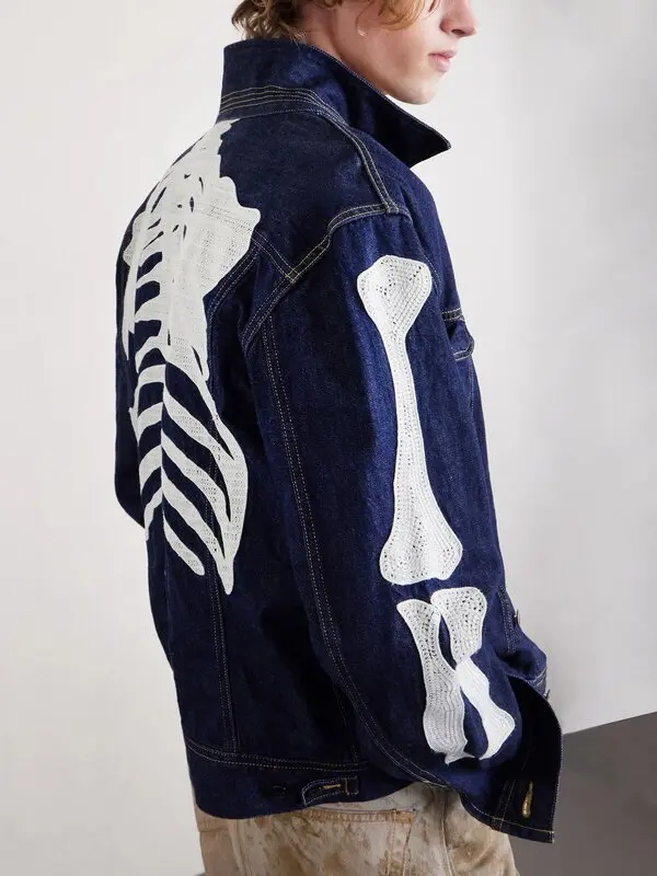 Kapital Embroidered Denim Trucker Jacket