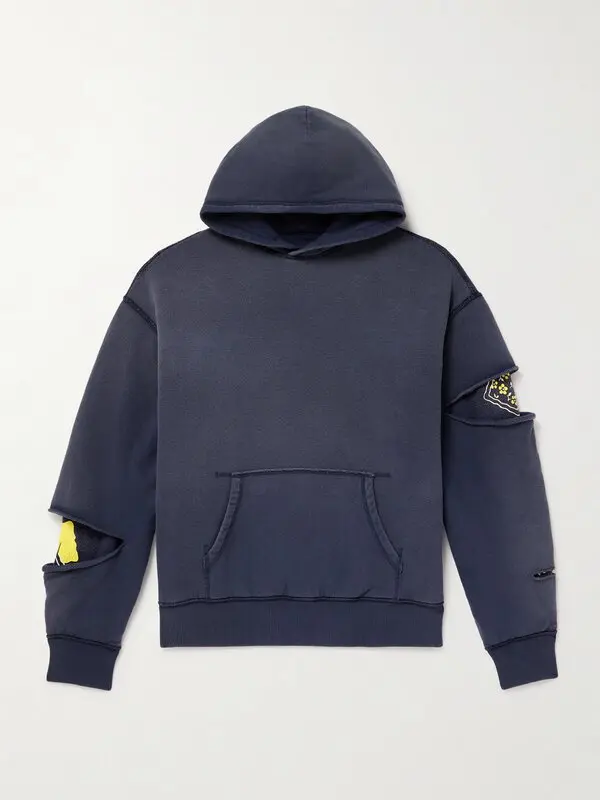 Kapital Reversible Distressed Printed Hoodie