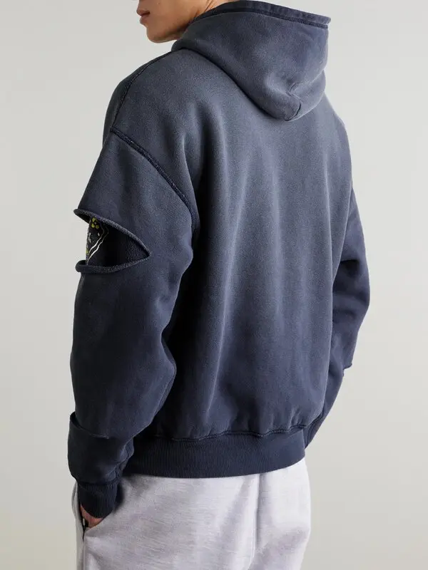 Kapital Reversible Distressed Printed Hoodie