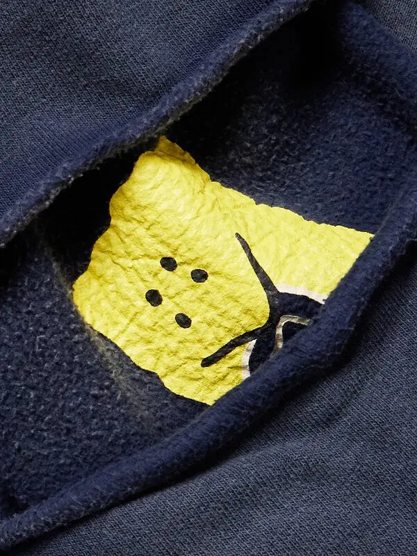 Kapital Reversible Distressed Printed Hoodie