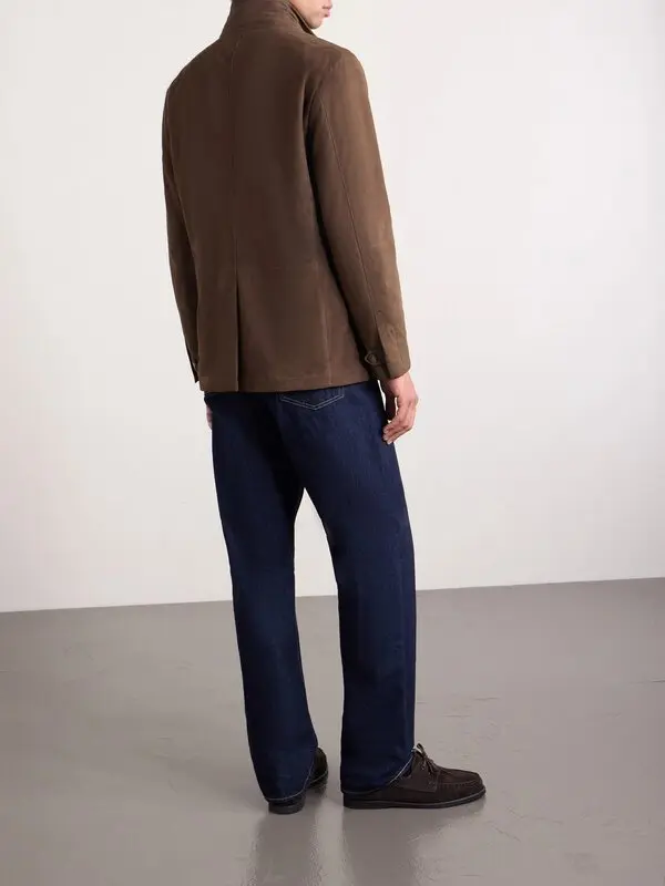 Canali Bruma Layered Suede Jacket
