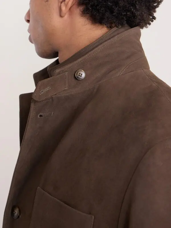 Canali Bruma Layered Suede Jacket