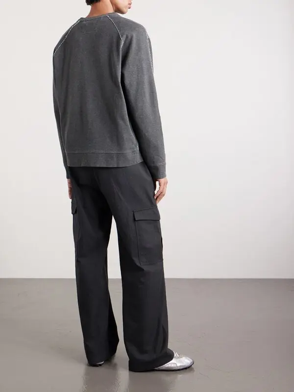 C.P. COMPANY Logo-embroidered Cotton-jersey Sweatshirt