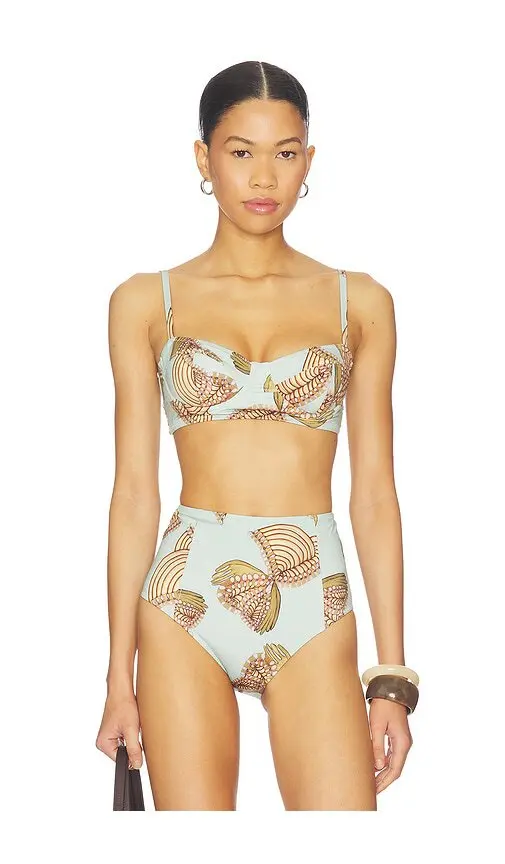 Ulla Johnson Zahara Bikini Top - Water Blossoms