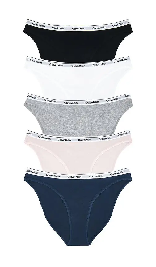 Calvin Klein Bikini 5-pack - Black  Classic White & Grey Heather & Da