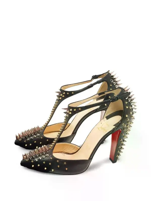 CHRISTIAN LOUBOUTIN Spike Leather Pumps - Black
