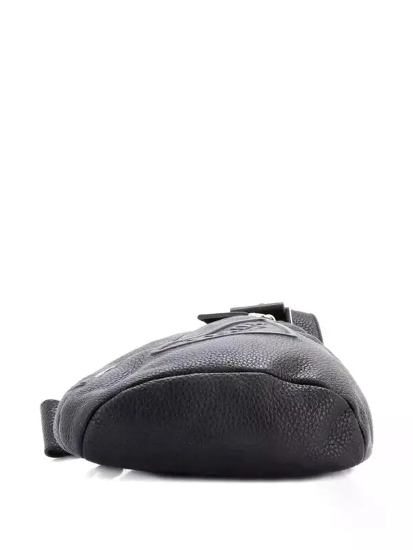 Prada Triangle Logo Leather Sling Backpack