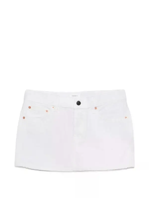 Wardrobe.NYC Mini Denim Skirt - White