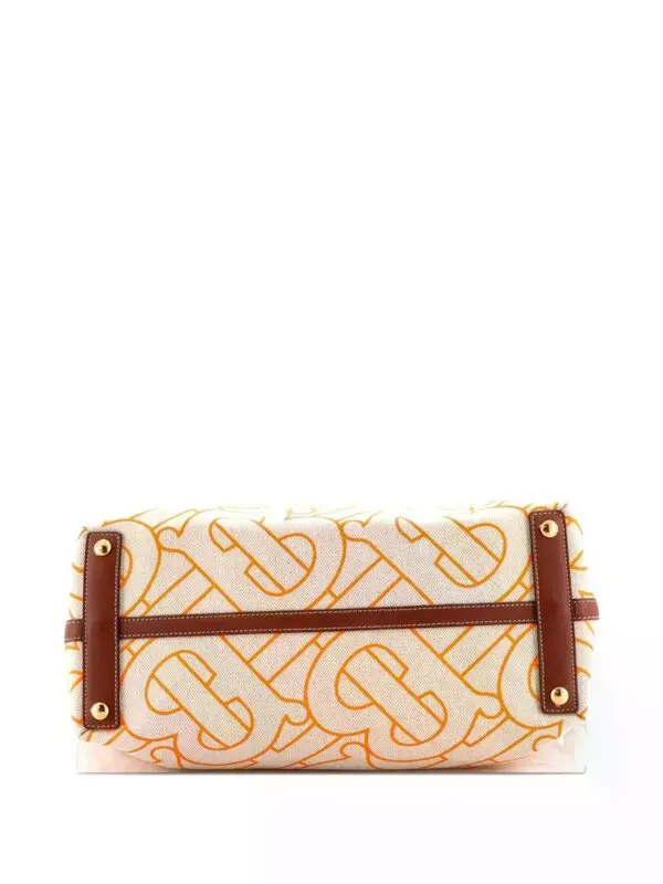 Burberry Soft Belt Bag Xl Tb Monogram Printed Canvas Medium Tote Bag - Brown