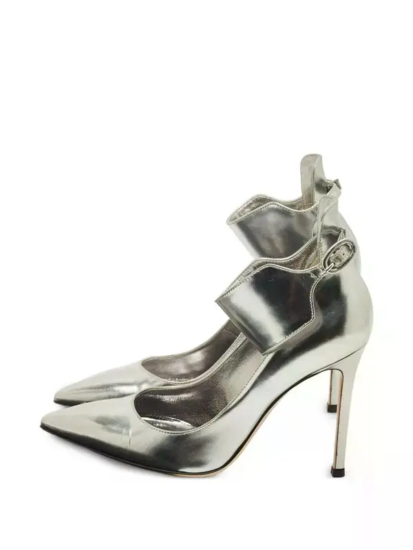 GIANVITO ROSSI Ankle-cuff Pointed-toe Pumps