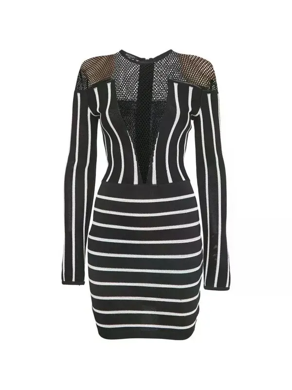 Balmain Striped Mini Dress
