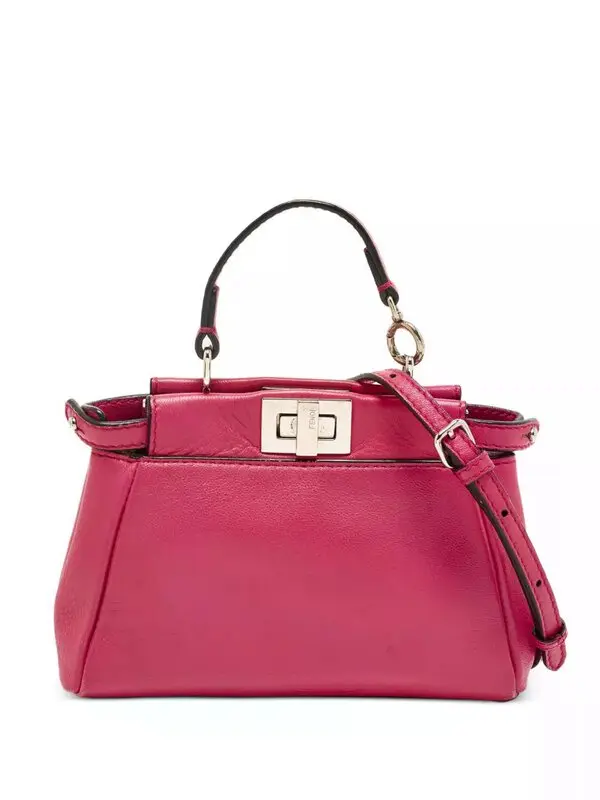 Fendi 2015 Micro Peekaboo Leather Tote