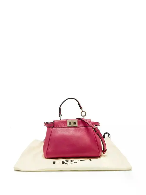 Fendi 2015 Micro Peekaboo Leather Tote