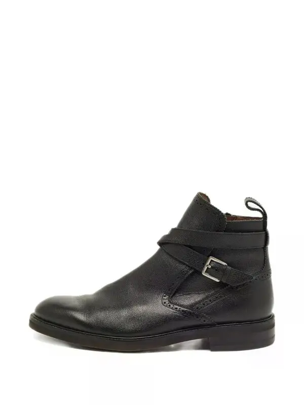 FERRAGAMO Leather Buckle-fastening Boots