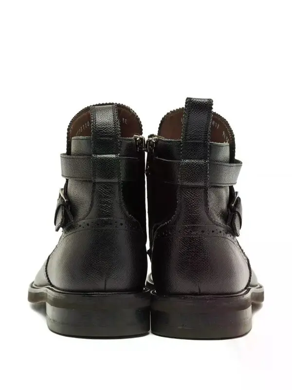FERRAGAMO Leather Buckle-fastening Boots