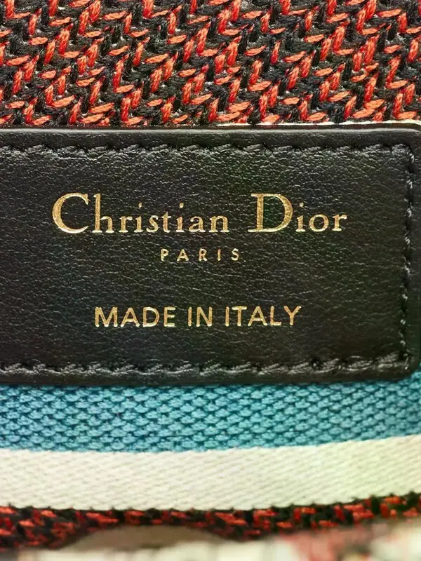 Dior D-lite Floral Embroidered Tote Bag - Neutrals